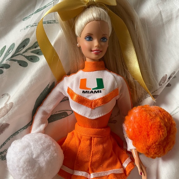 Barbie | Toys | University Of Miami Barbie Cheerleader Doll With Pom ...
